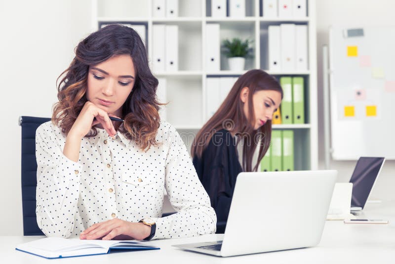 Two Personal Assistants at Work Stock Image - Image of helping, female ...