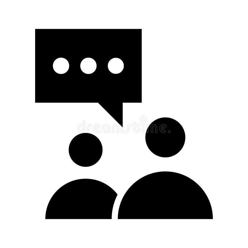 Two Persons with Chat Bubble Showing Concept of Communication Vector ...