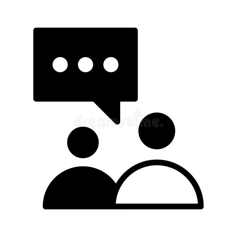 Two Persons with Chat Bubble Showing Concept of Communication Vector ...