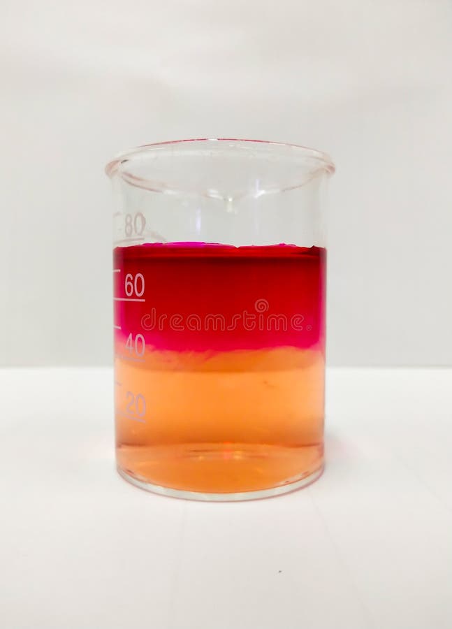 Two Phases of Liquid in Beaker Stock Image - Image of medicine, flask ...