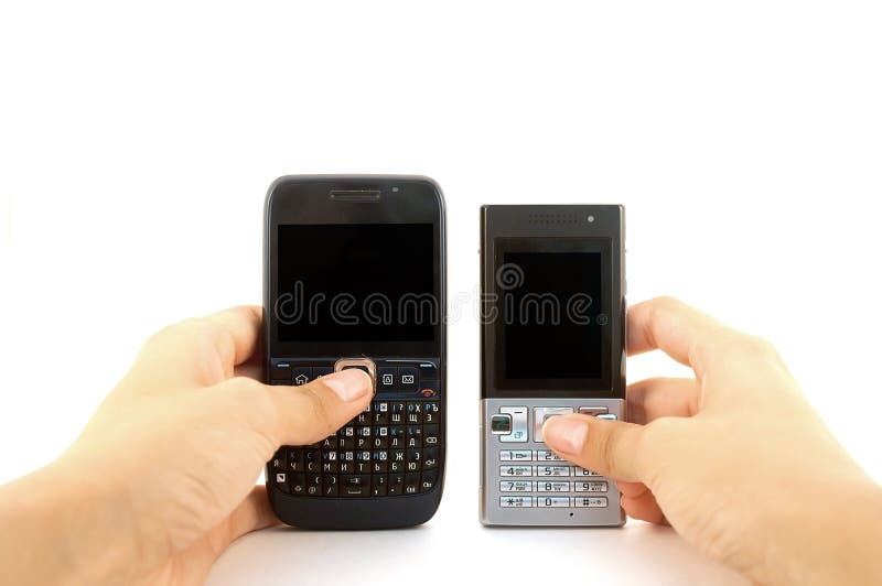 Two phones hands whote stock image. Image of fingers - 15960567
