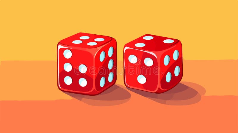 Two Pictures of Playing Dice Stock Vector - Illustration of graphic ...
