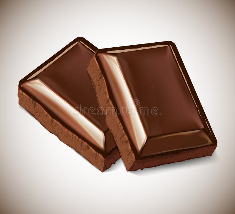 Chocolate Pieces Illustration Stock Vector - Illustration of pieces ...