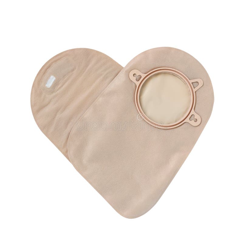 Two Piece Ostomy Appliance Pouch Placed in the Shape of a Heart Stock ...