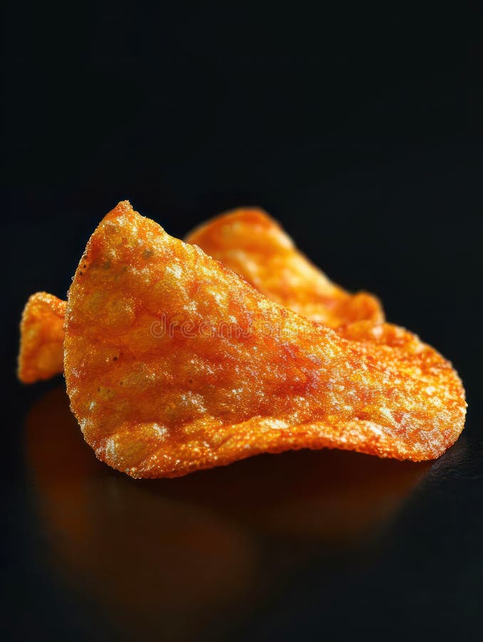 Two piece of potato chip stock illustration. Illustration of chips ...