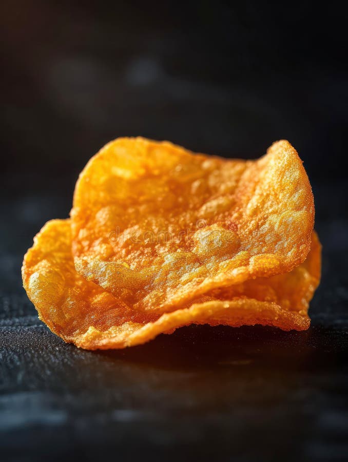 Two piece of potato chip stock illustration. Illustration of chip ...