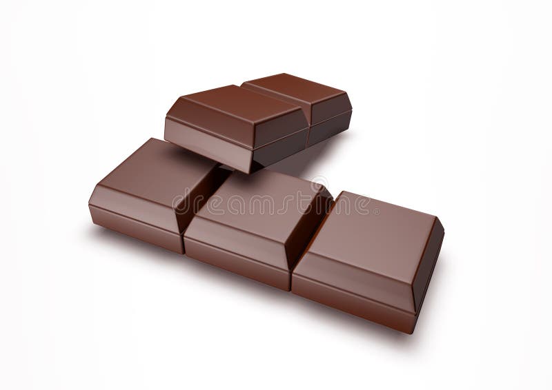 Chocolate Pieces Illustration Stock Vector - Illustration of pieces ...