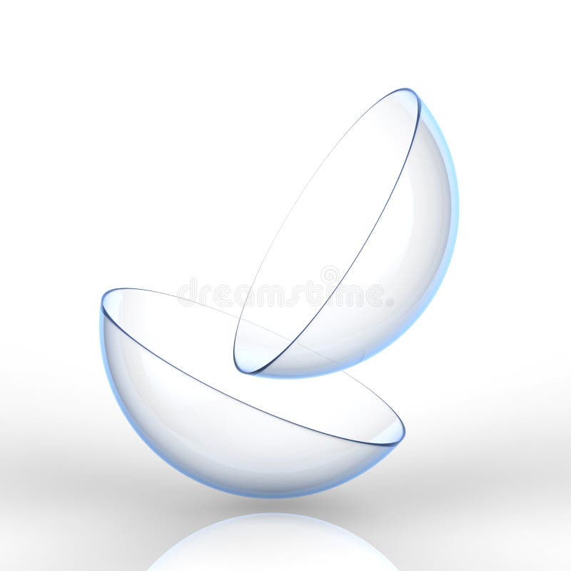 Two pieces of contact lens stock illustration. Illustration of ...