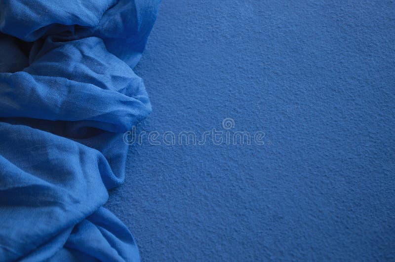 Two Pieces of Different Deep Blue Fabrics Stock Photo - Image of dark ...