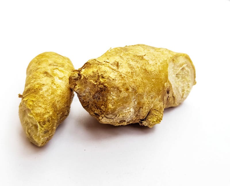 Two pieces of dry ginger stock image. Image of ginger - 187054869