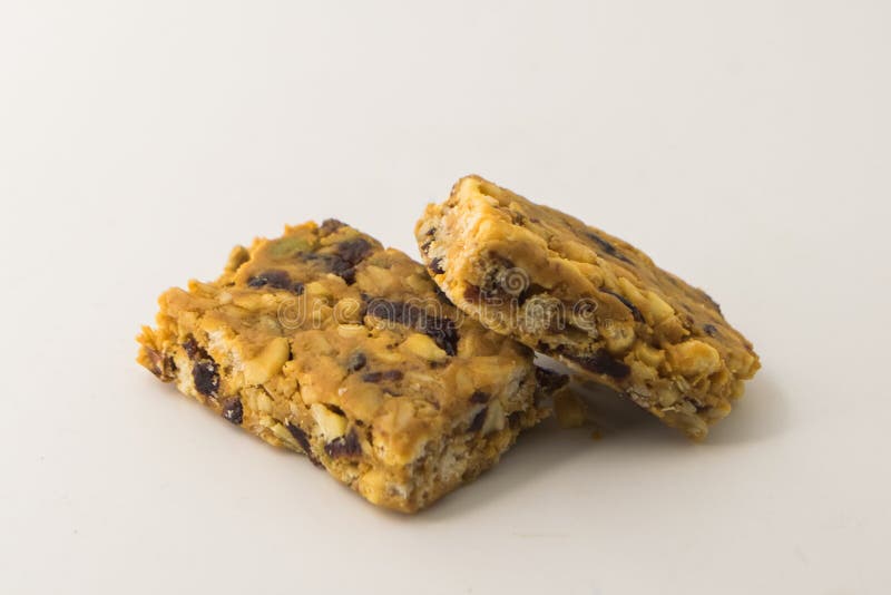 Two Pieces of Fruit Candy Bars in a White Background Stock Image ...