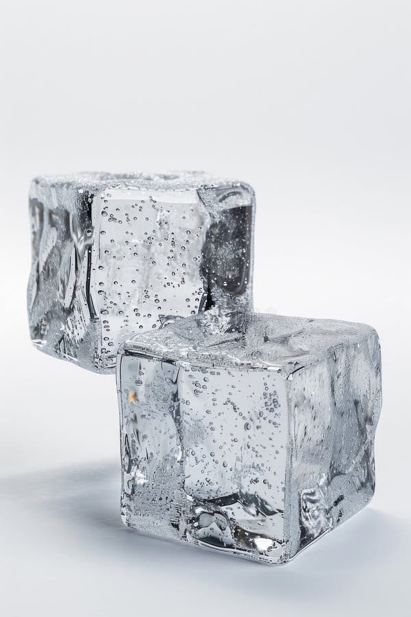 Two Pieces of Ice Stacked on Top of Each Other Stock Photo - Image of ...