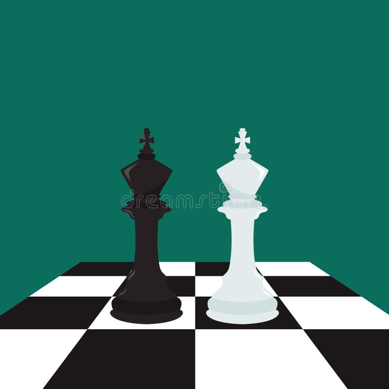 Two Pieces of the King on the Chessboard Stock Illustration ...