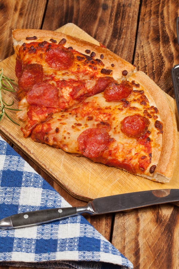 Two pieces of pizza. stock image. Image of sausage, dinner - 42170117