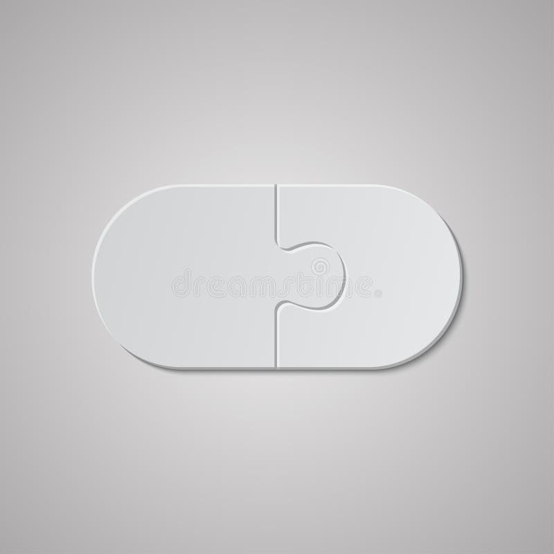 Two Pieces Puzzle Presentation. Pill, Tablet. Stock Vector ...