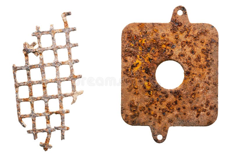 Two pieces of rusty metal stock photo. Image of vintage - 346156206