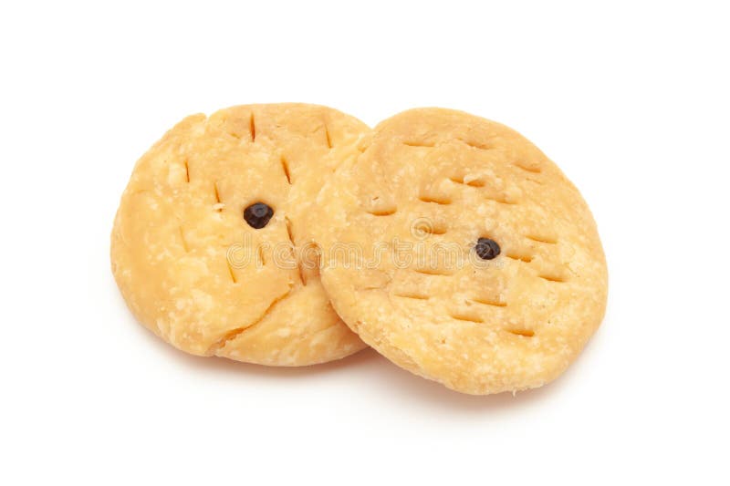 Two Pieces of Salted Masala Crispy and Crunchy Mathri. Stock Photo ...