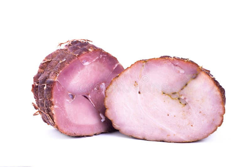 Two Pieces of Smoked Pork Side View Stock Image - Image of gourmet ...