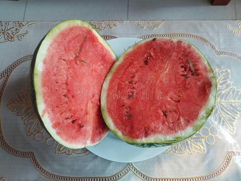 Pieces of Watermelon Isolated on White Background Stock Photo - Image ...