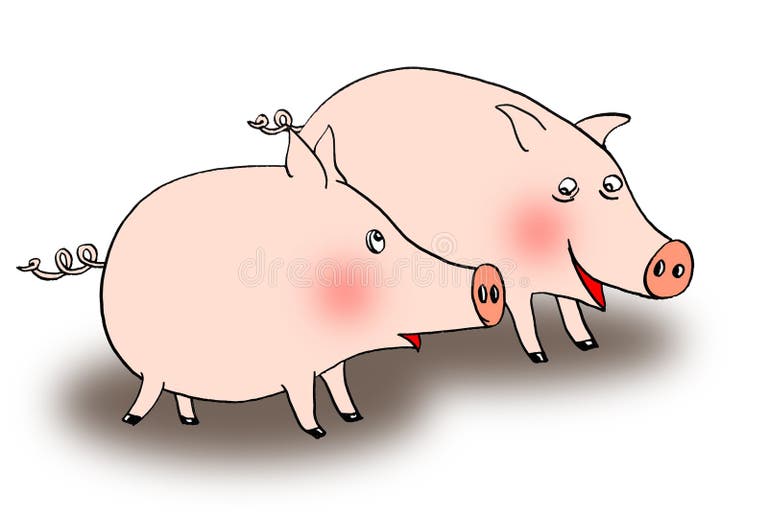 Two Pigs Cartoon Stock Illustrations – 512 Two Pigs Cartoon Stock ...