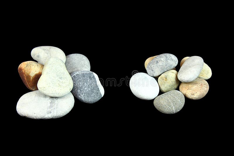 Two piles of stones stock image. Image of decoration - 43311543