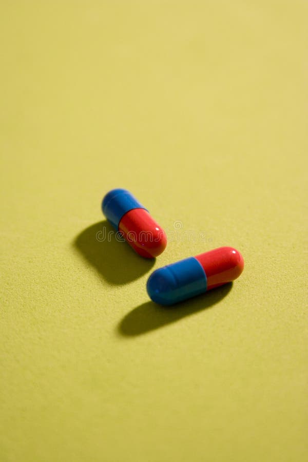 Two Pill Capsules. Conceptual Image Stock Image - Image of nutritional ...