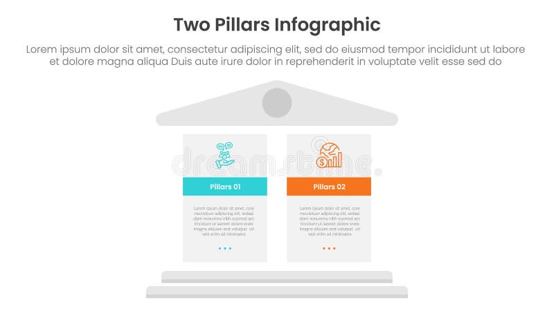 Two Pillars Framework with Ancient Classic Construction Infographic ...