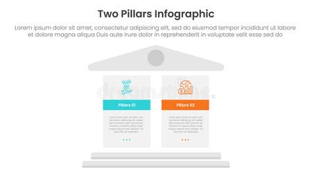 Two Pillars Framework with Ancient Classic Construction Infographic ...