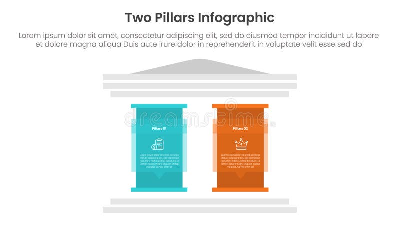 Two Pillars Framework with Ancient Classic Construction Infographic ...