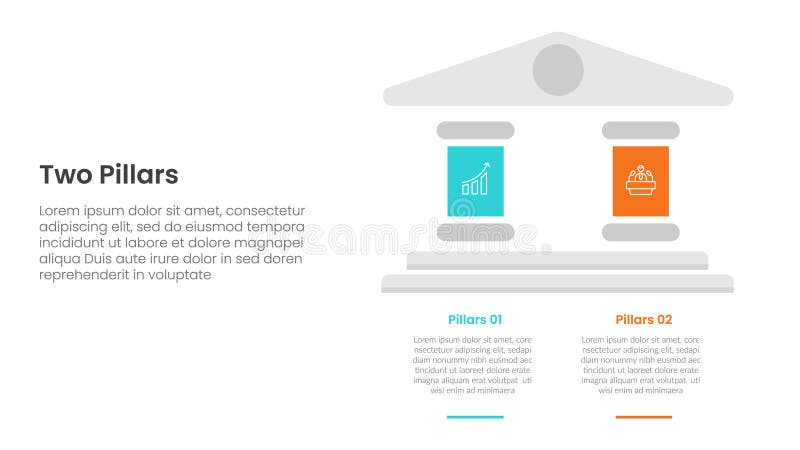 Two Pillars Framework with Ancient Classic Construction Infographic ...