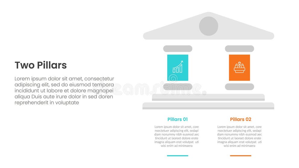 Two Pillars Framework with Ancient Classic Construction Infographic ...