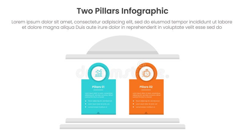 Two Pillars Framework with Ancient Classic Construction Infographic ...