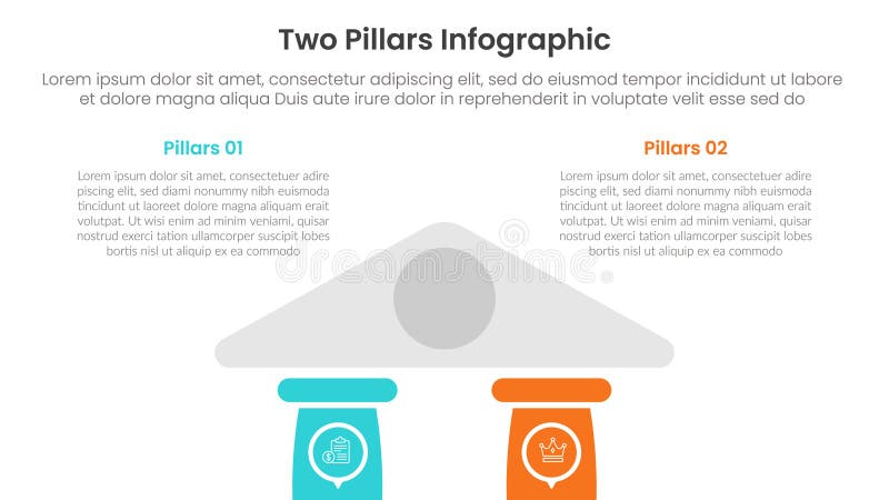 Two Pillars Framework with Ancient Classic Construction Infographic ...