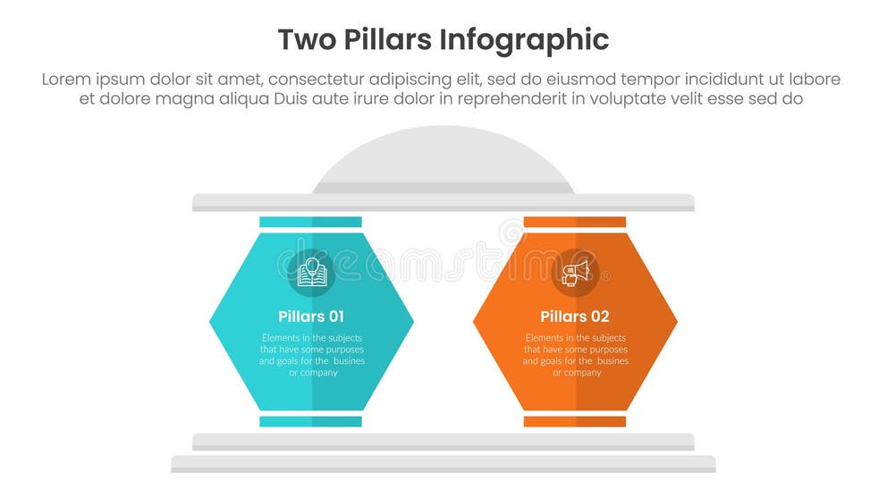 Two Pillars Framework with Ancient Classic Construction Infographic ...