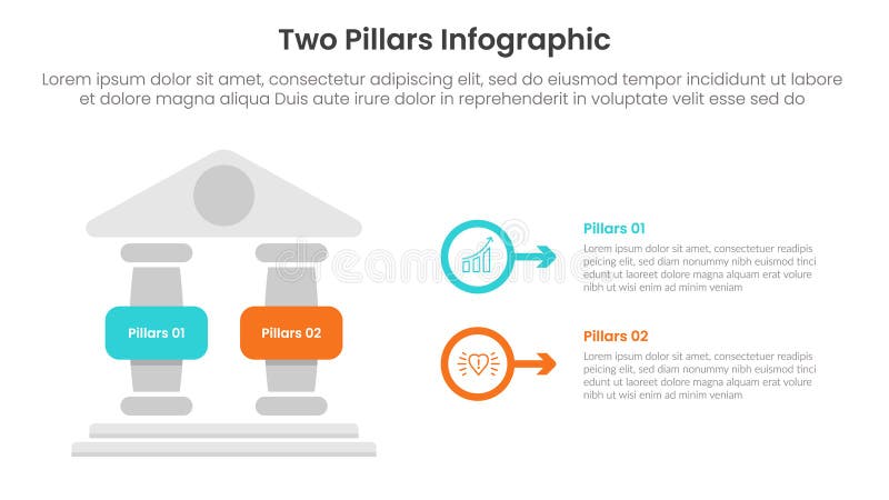 Two Pillars Framework with Ancient Classic Construction Infographic ...