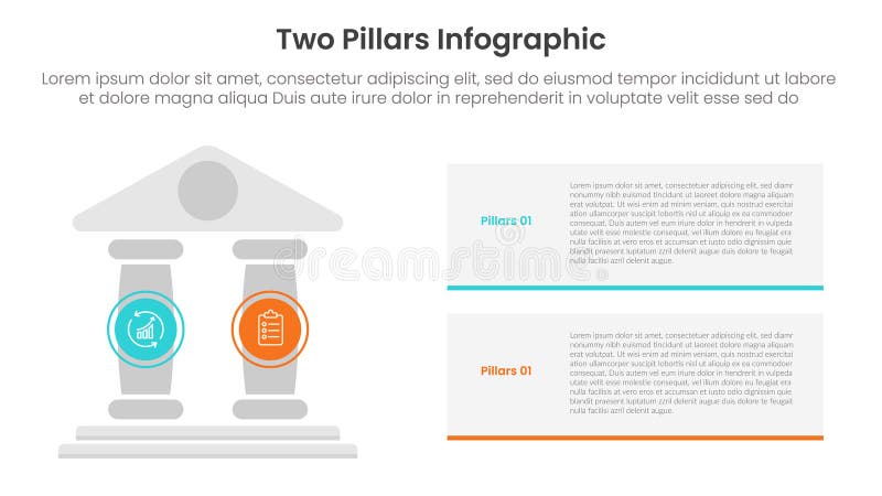 Two Pillars Framework with Ancient Classic Construction Infographic ...