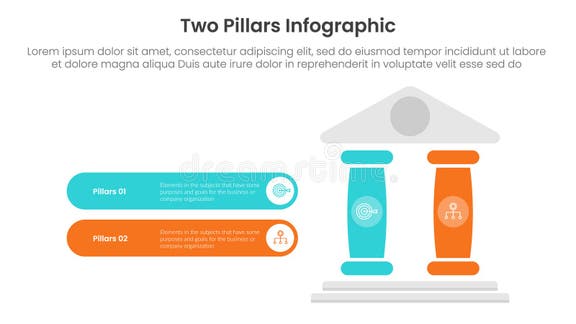 Two Pillars Framework with Ancient Classic Construction Infographic ...