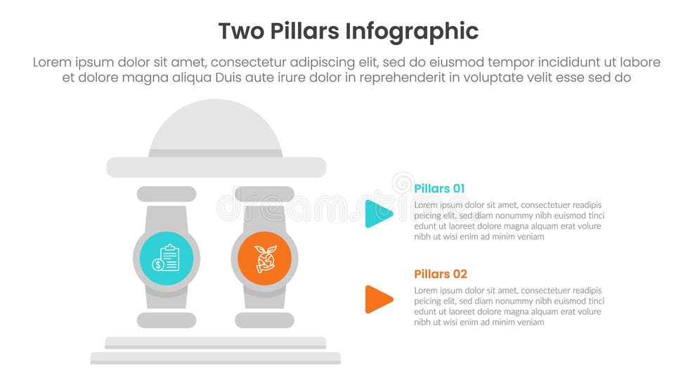 Two Pillars Framework with Ancient Classic Construction Infographic ...