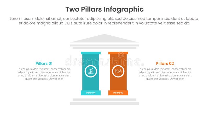 Two Pillars Framework with Ancient Classic Construction Infographic ...