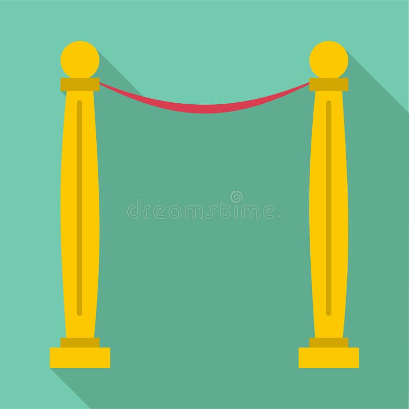 Two Pillars Icon, Flat Style Stock Vector - Illustration of green ...