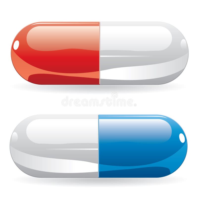 Two pills stock vector. Illustration of medicine, nutrition - 12905704