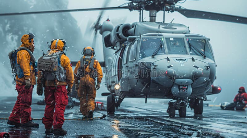 Two Pilots are Discussing a Flight Plan Against the Background of a ...