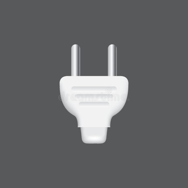 Two Pin Plug. Vector Illustration Decorative Design Stock Vector ...