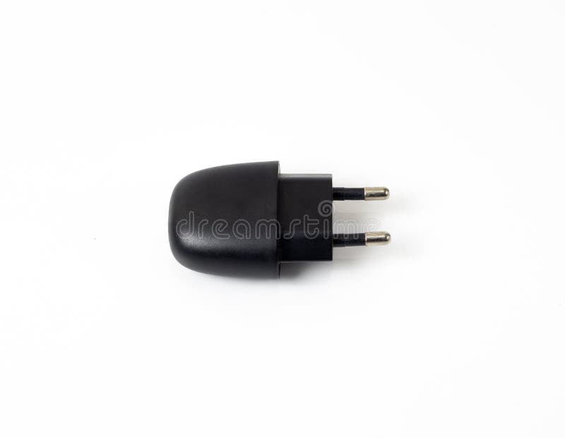 Two Pin Usb Wall Charger Plug Isolated on White Background Stock Image ...
