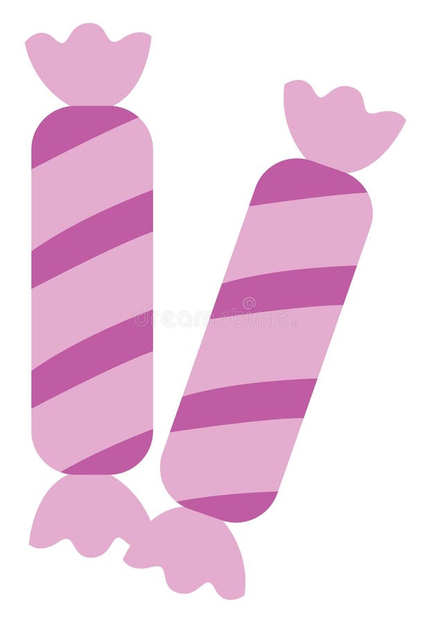 Two pink candy, icon stock vector. Illustration of food - 260375172