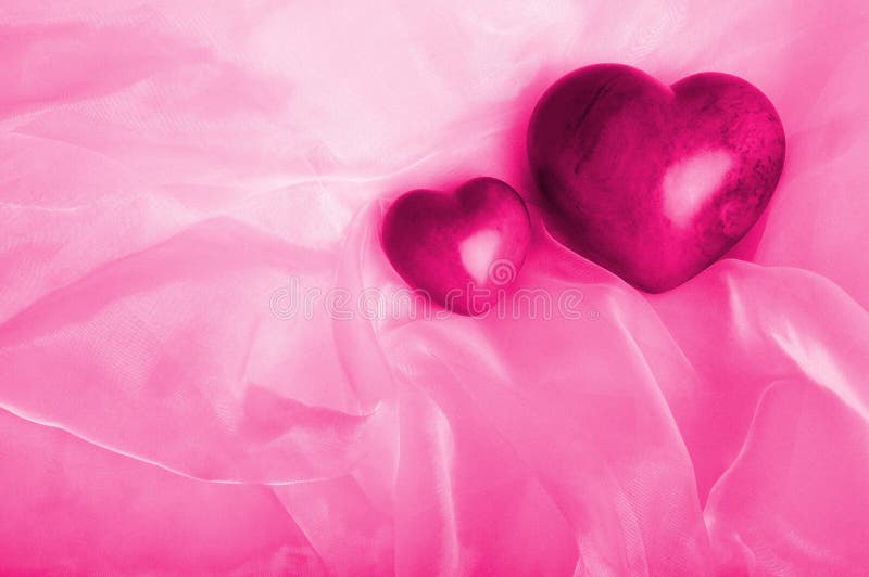 Two pink hearts stock image. Image of color, shaped, pink - 16513541