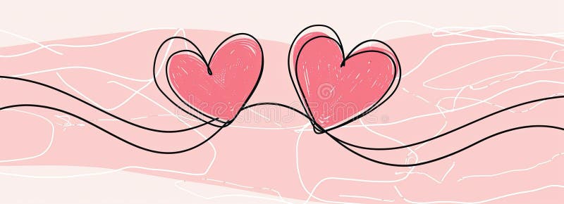 Human Body Art, Two Magenta Hearts Tied with String Stock Photo - Image ...