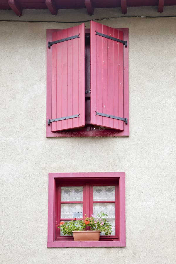 Pink windows stock photo. Image of building, home, detail - 8981212