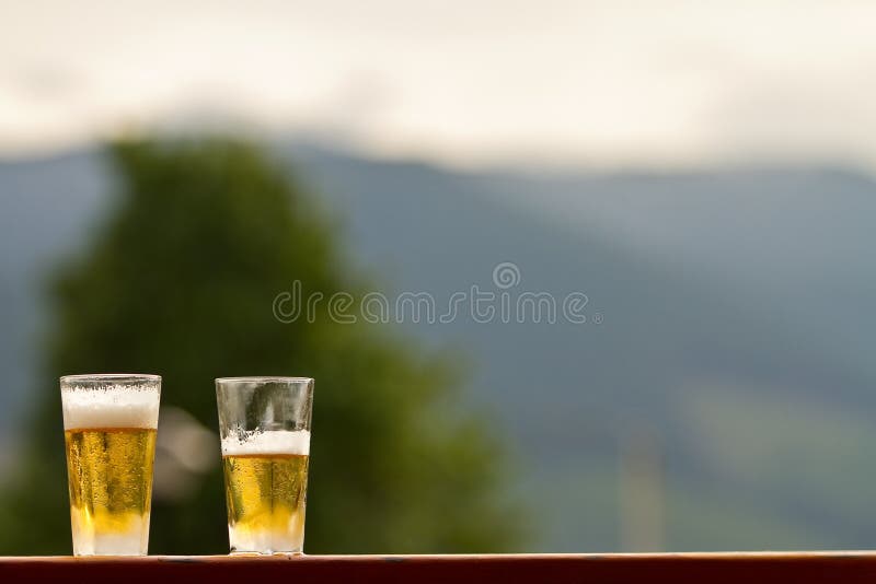 Two Pints of Beer stock image. Image of liquor, alcohol - 52986319