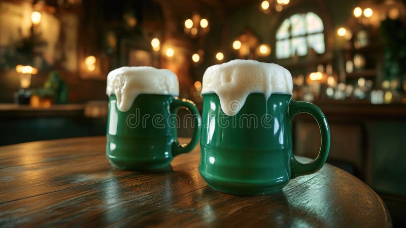 Two Pints Green Beer Pub Table Stock Photos - Free & Royalty-Free Stock ...